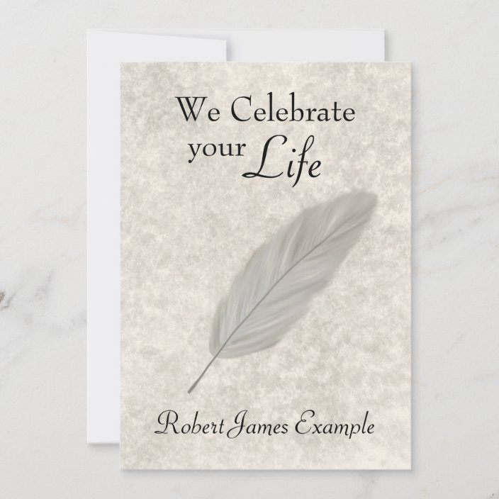 Customizable Wake / Memorial (Stone Effect) Invitation | Zazzle.com