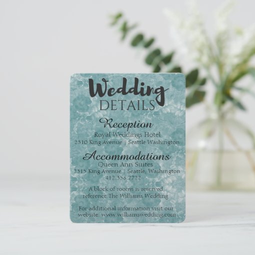 Customizable Wedding Details/ INSERT CARD | Zazzle