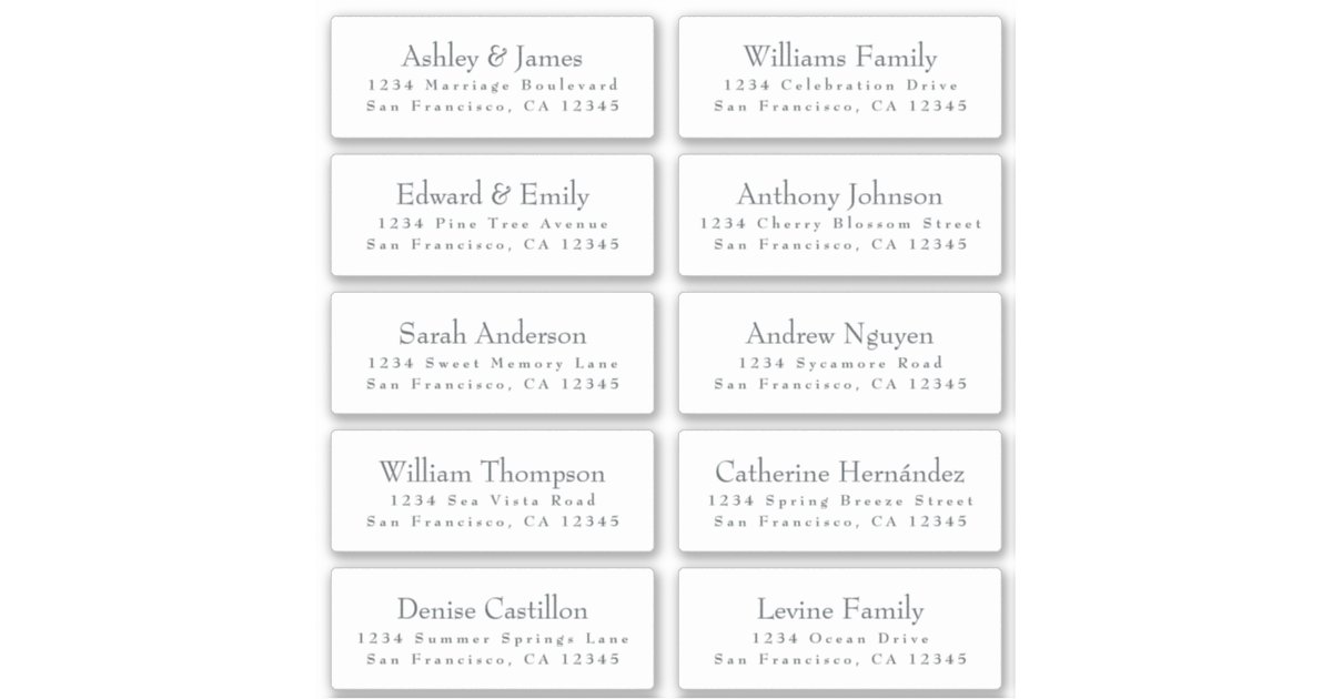 Customizable Wedding Guest Address Labels | Zazzle