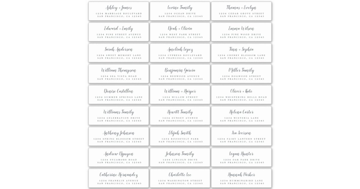 Customizable Wedding Guest Address Labels | Zazzle