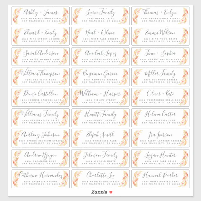 Customizable Wedding Guest Address Labels | Zazzle