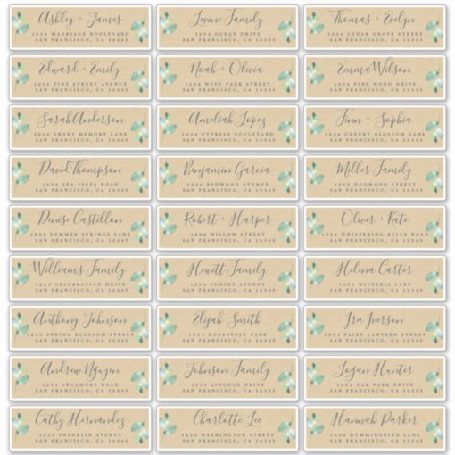 Customizable Wedding Guest Address Labels | Zazzle
