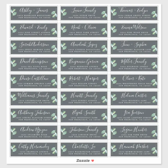 Customizable Wedding Guest Address Labels | Zazzle