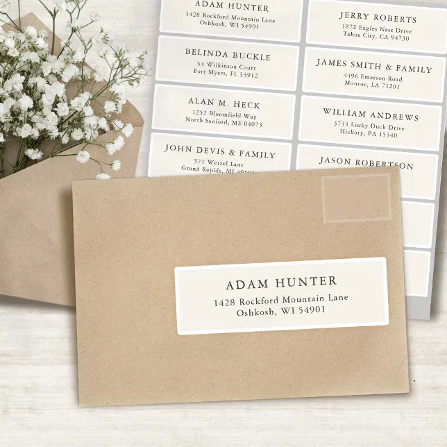 Customizable wedding guest address labels sticker | Zazzle