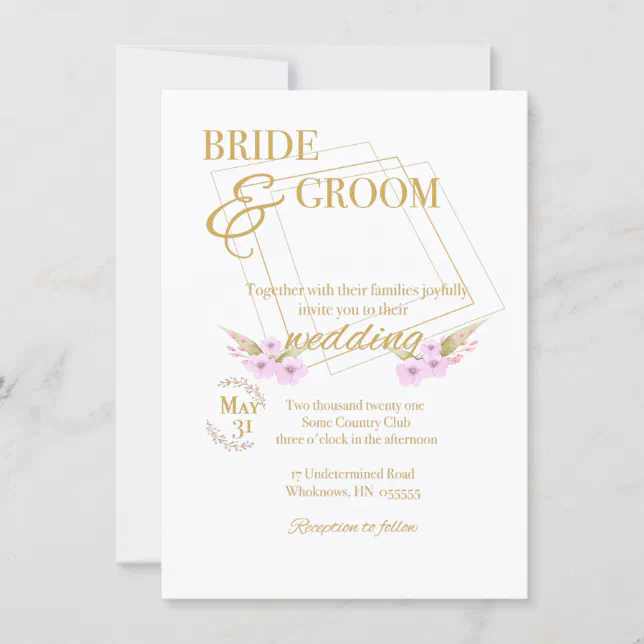 Customizable Wedding Invitation | Zazzle