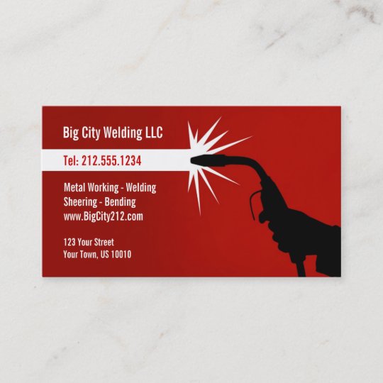 CUSTOMIZABLE Welding Business Card | Zazzle.com