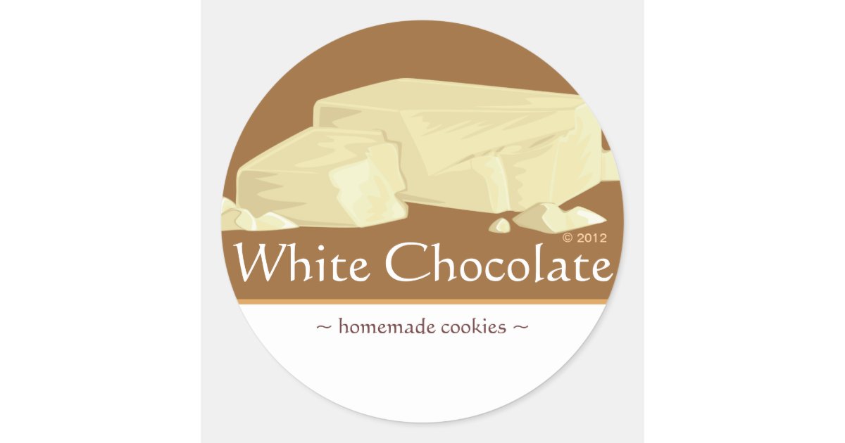 Customizable White Chocolate Stickers | Zazzle