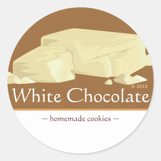 Customizable White Chocolate Stickers | Zazzle