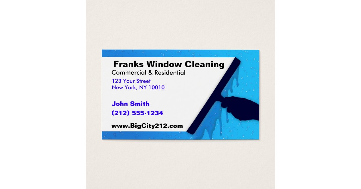 CUSTOMIZABLE Window Cleaning BC Business Card | Zazzle.com