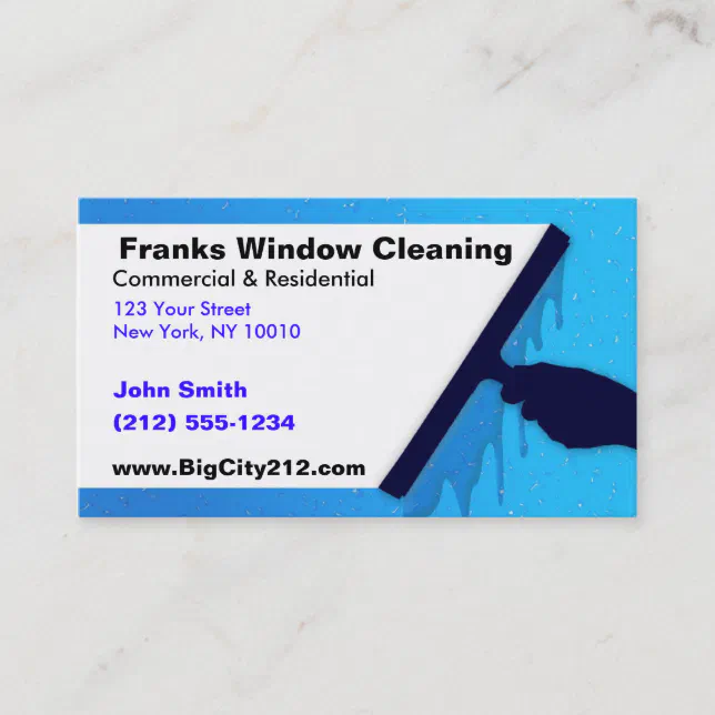 CUSTOMIZABLE Window Cleaning BC Business Card | Zazzle