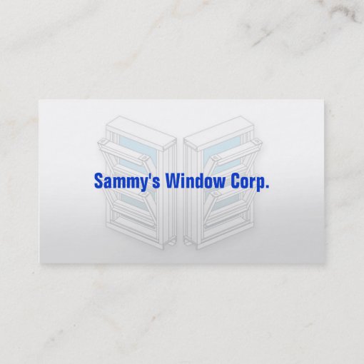 CUSTOMIZABLE Window Installer BC Business Card | Zazzle