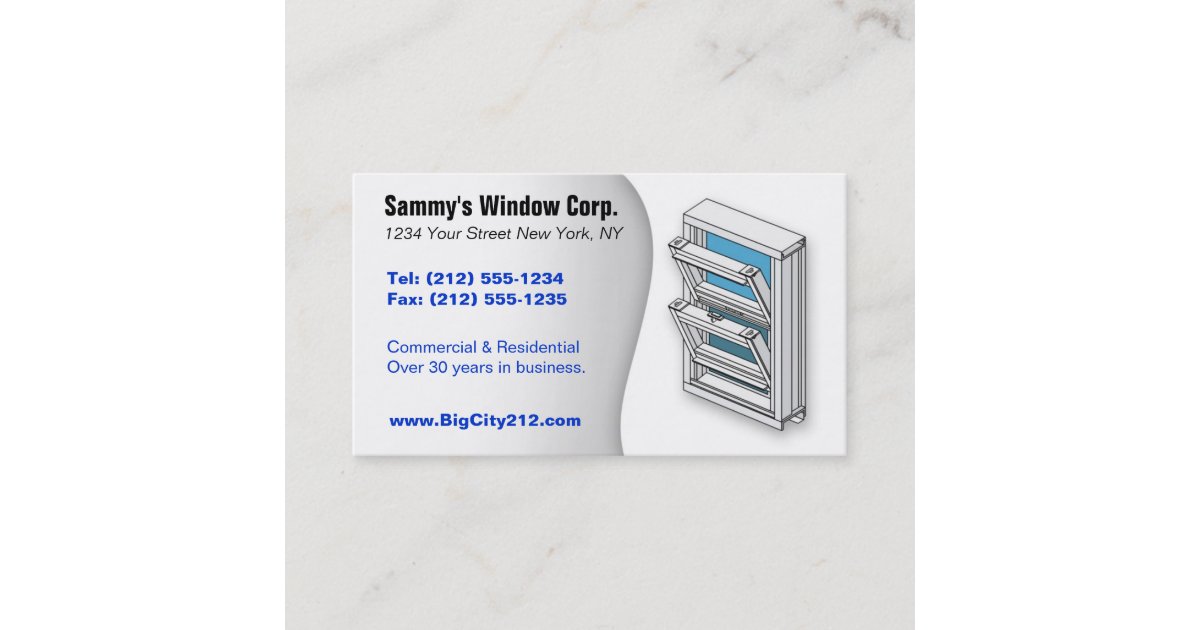 CUSTOMIZABLE Window Installer BC Business Card | Zazzle