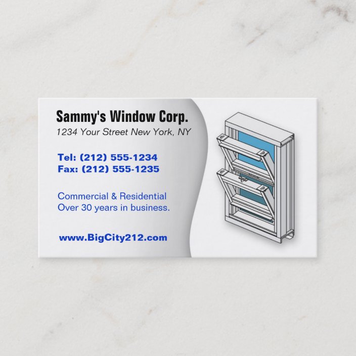 CUSTOMIZABLE Window Installer BC Business Card | Zazzle.com