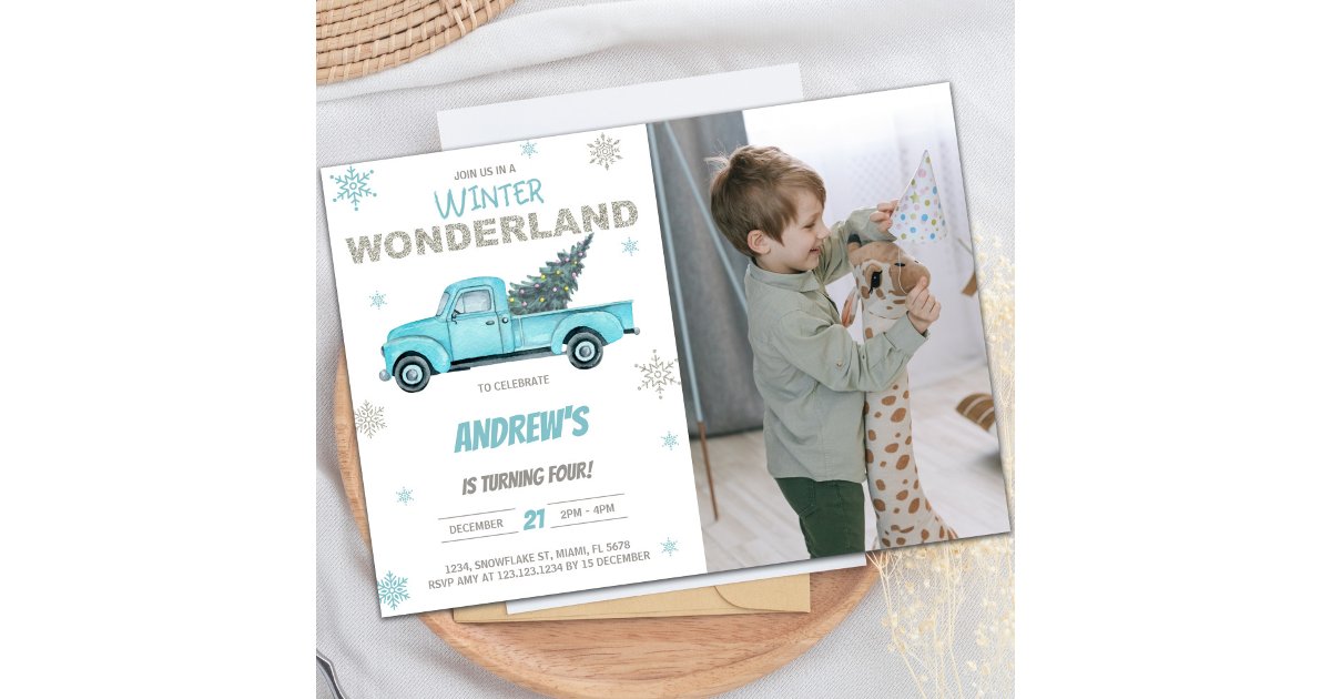 Customizable Winter Party Invitations for Kids | Zazzle