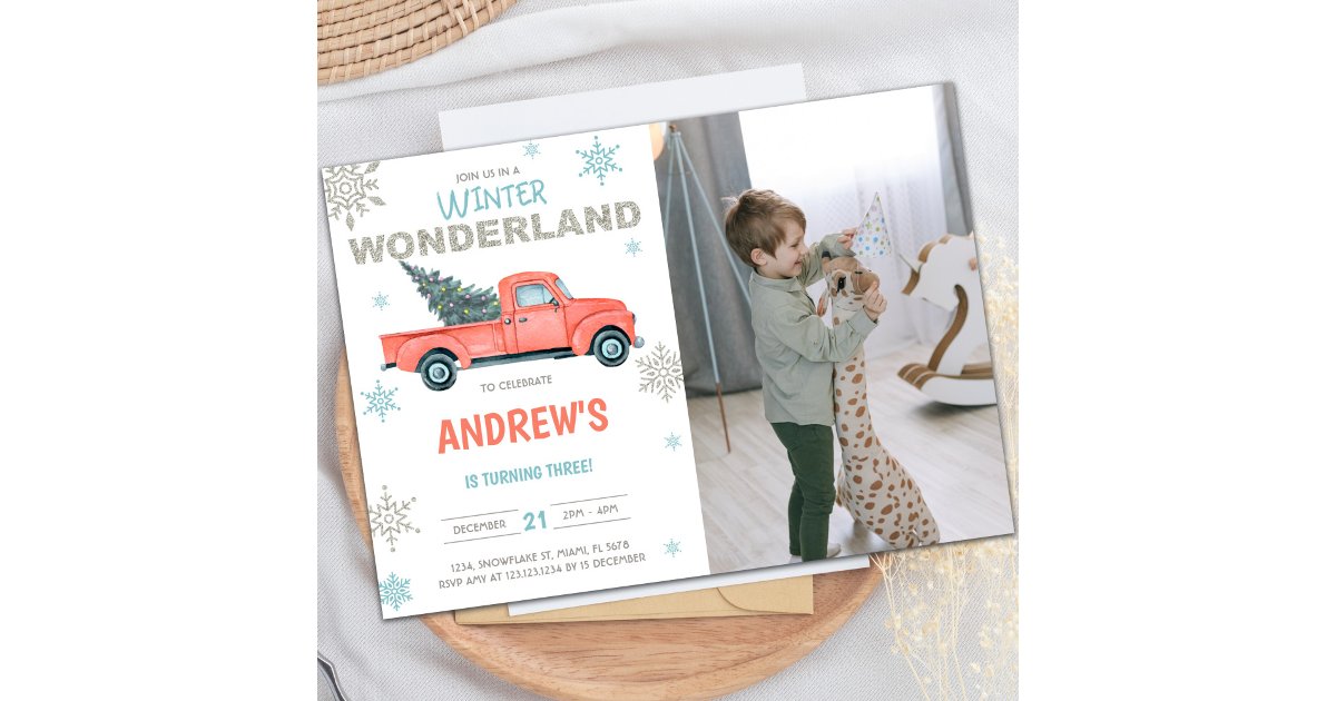 Customizable Winter Party Invitations for Kids | Zazzle