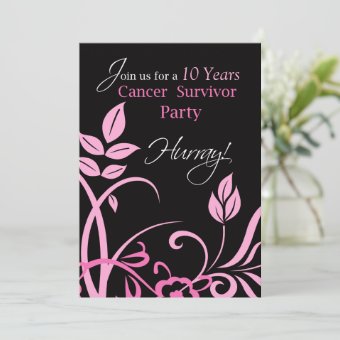 Customizable Year 10, Ten Year Cancer Survivor Par Invitation | Zazzle