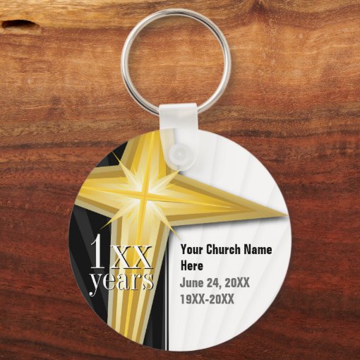 Customizable Year Church Anniversary Keychain | Zazzle