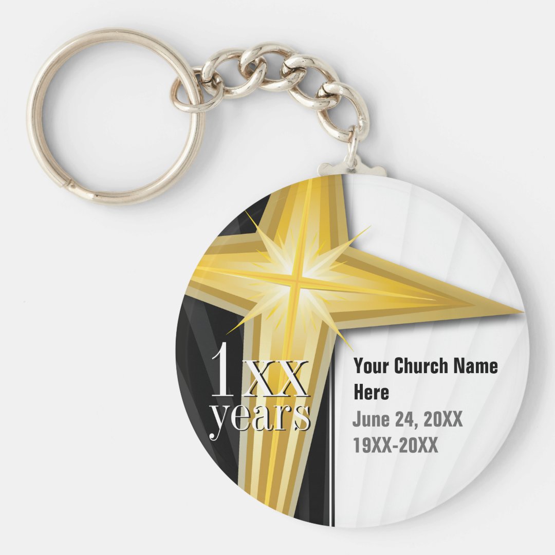 Customizable Year Church Anniversary Keychain | Zazzle