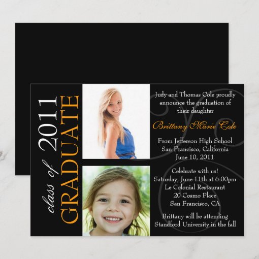 Customizable Year Graduate Photo Announcement | Zazzle