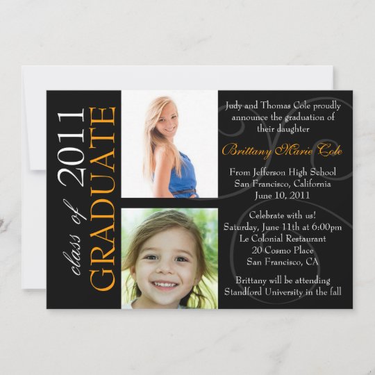 Customizable Year Graduate Photo Announcement | Zazzle.com
