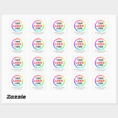 Customizable "your logo here" promotional square sticker | Zazzle