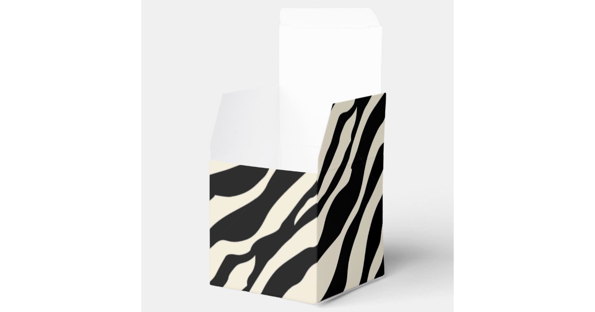 Customizable Zebra Print Favor Box | Zazzle