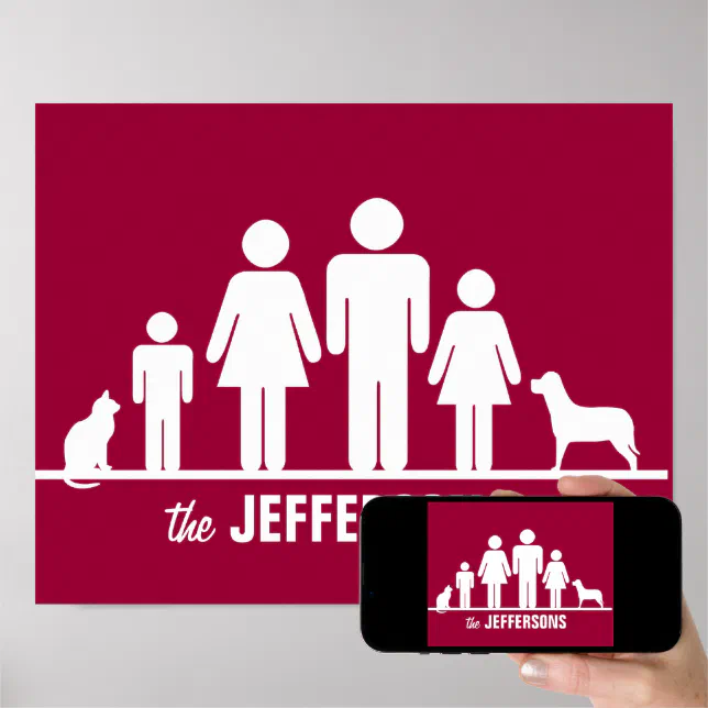 Customize a Family of Four Poster | Zazzle