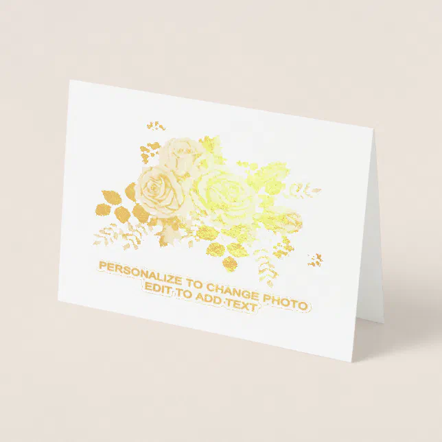 Customize Add Name Photo or Artwork Foil Card | Zazzle