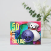 Customize Age bowling Birthday Postcard | Zazzle