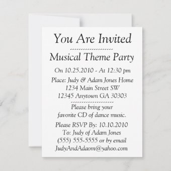 Customize ALL Text (Front & Back) Invitation | Zazzle