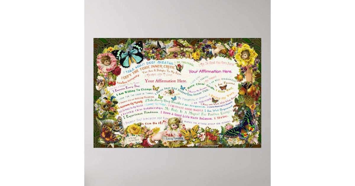 Customize an Antique Affirmation Poster | Zazzle