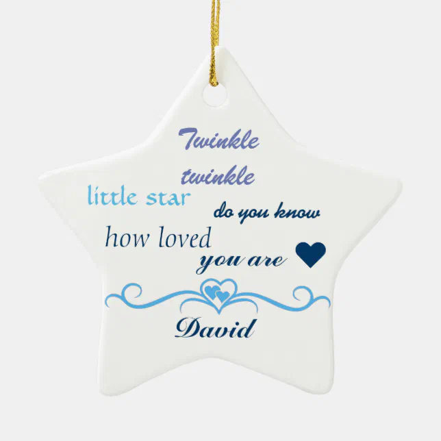 Customize, Baby Boy Star. Ceramic Ornament | Zazzle