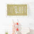 Customize Birthday Age - White/Gold Over-the-hill Banner | Zazzle