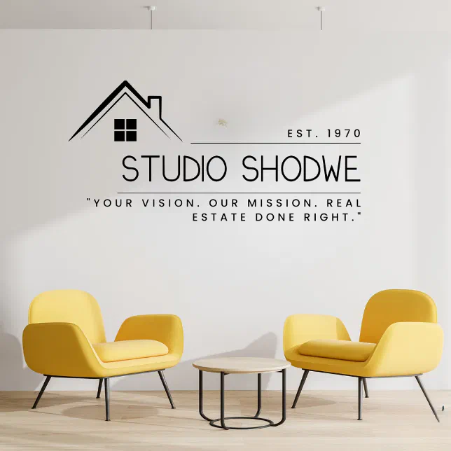 Customize Business Logo Personalized logo Office Wall Decal | Zazzle