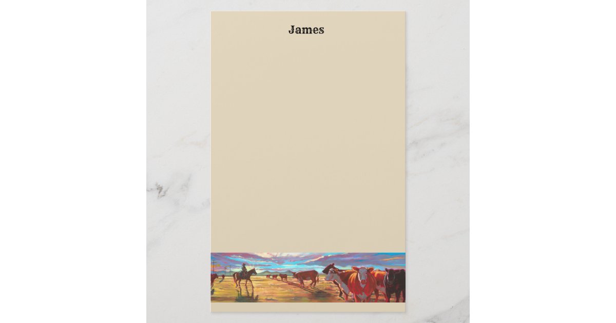 Customize Cattle Paper Stationery | Zazzle