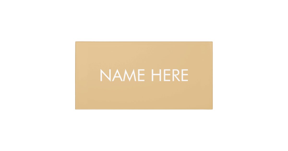 customize, change name text camel white door sign | Zazzle