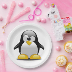 Customize Cute Penguin Party Plate for Kids | Zazzle