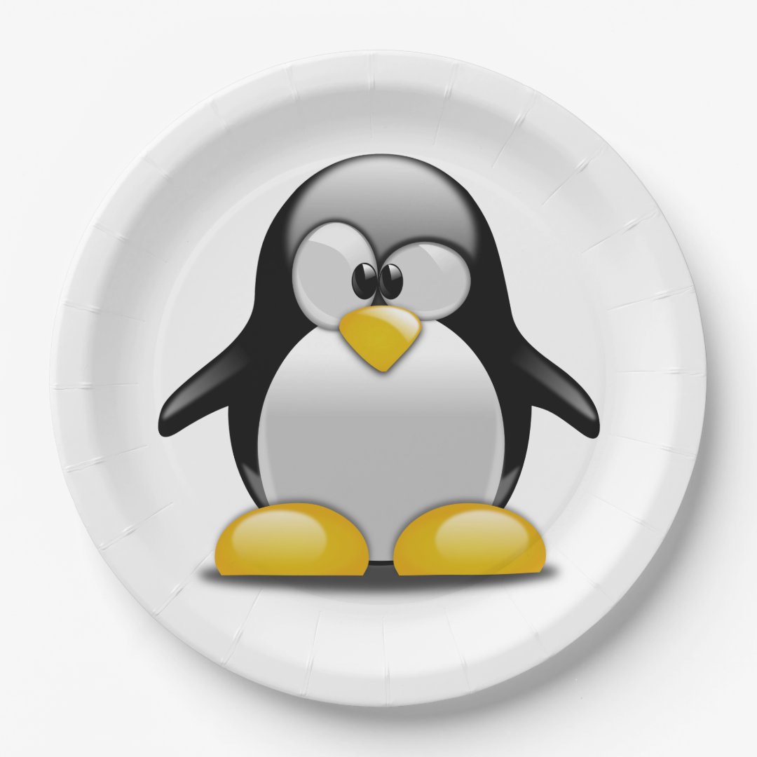 Customize Cute Penguin Party Plate for Kids | Zazzle