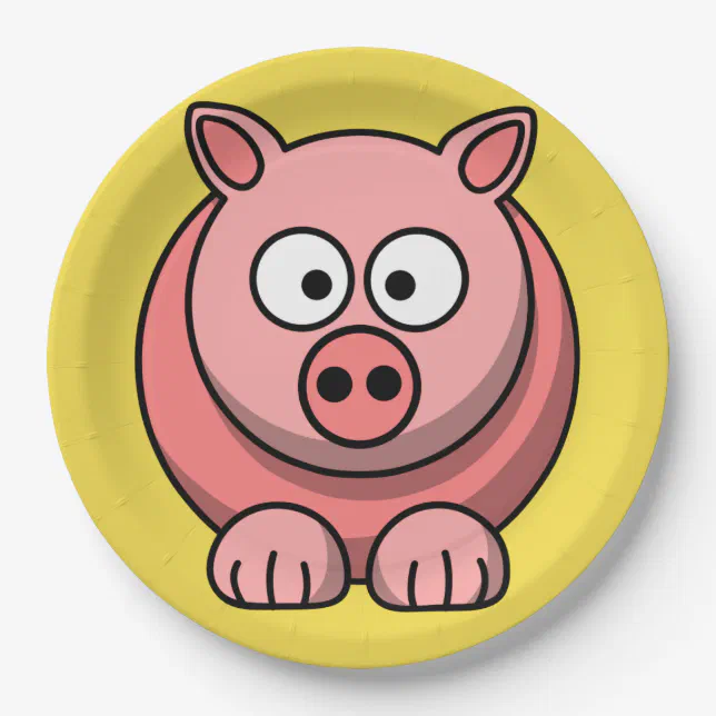 Customize Cute Pig Party Plate | Zazzle