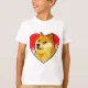 Customize Doge Meme Love Heart T-Shirt | Zazzle