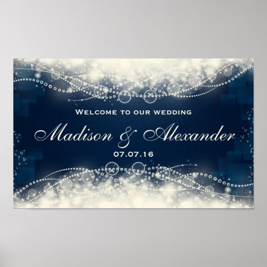 Customize Elegant Lace and Pearls Wedding Poster | Zazzle.com