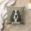 Customize English Springer Spaniel in Brown White Throw Pillow | Zazzle