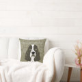 Customize English Springer Spaniel in Brown White Throw Pillow | Zazzle
