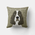 Customize English Springer Spaniel in Brown White Throw Pillow | Zazzle