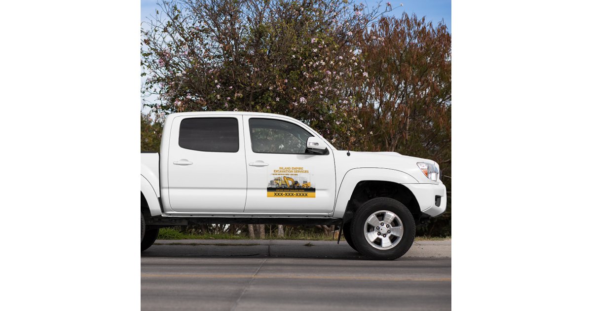 Customize Excavation General Contractor Constructi Car Magnet | Zazzle