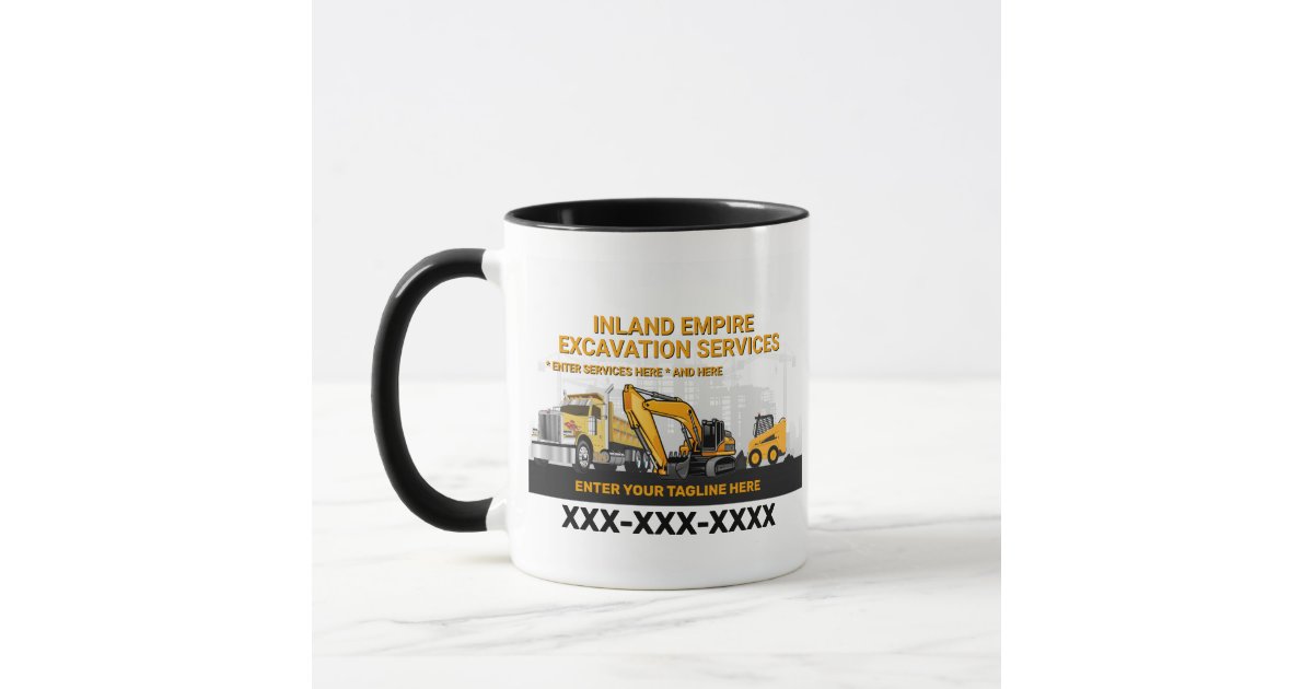 Customize Excavation General Contractor Constructi Mug | Zazzle