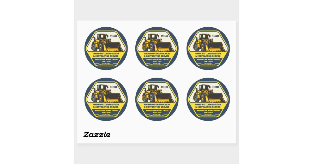 Customize Generic Construction Contracting Busines Classic Round ...
