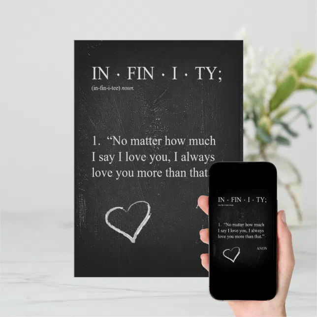 Customize INFINITY LOVE YOU MORE Valentine's Card | Zazzle