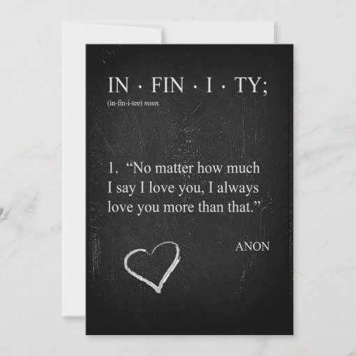 Customize INFINITY LOVE YOU MORE Valentine's Card | Zazzle