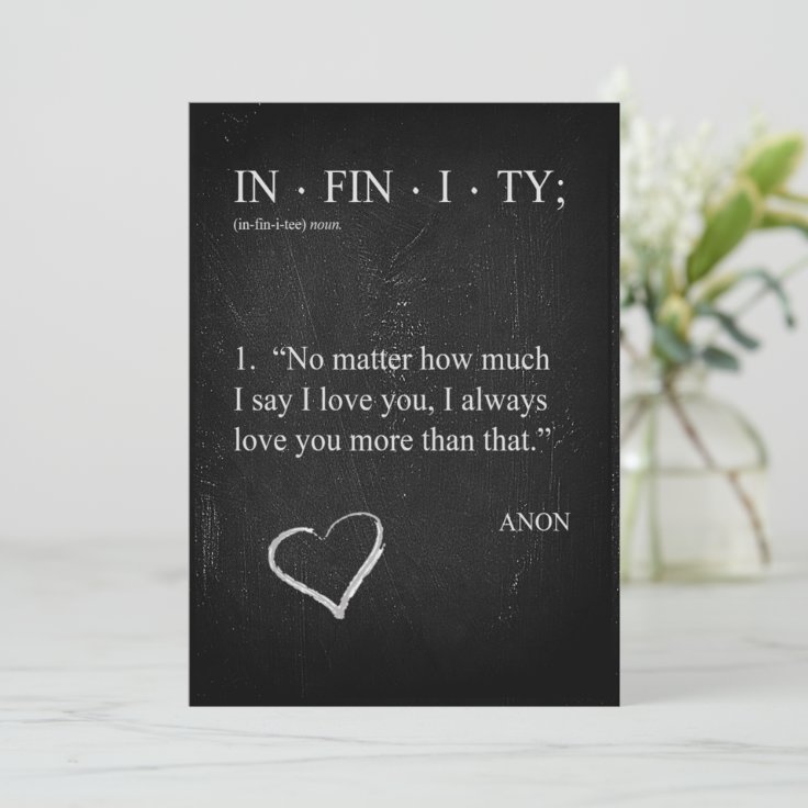 Customize INFINITY LOVE YOU MORE Valentine's Card | Zazzle